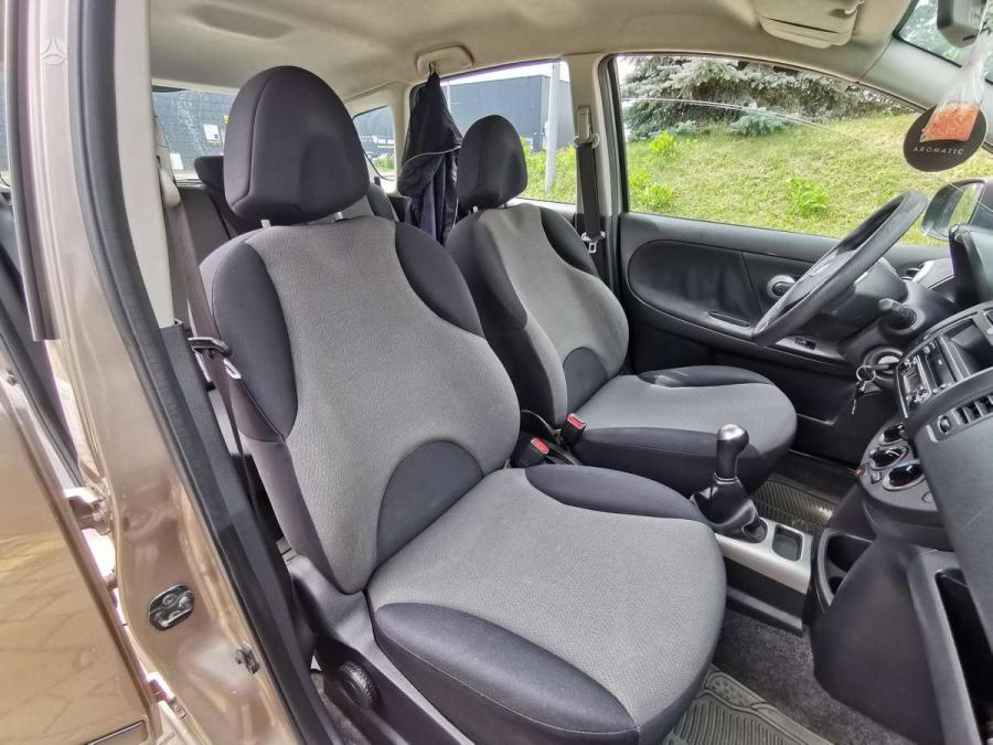 Brown Nissan Note 2011 in Vilnius, with an engine capacity of 1.39 L and mileage of 209 thousand km for 1750 €, photo 21 on AUTOMOTO.COM.LV