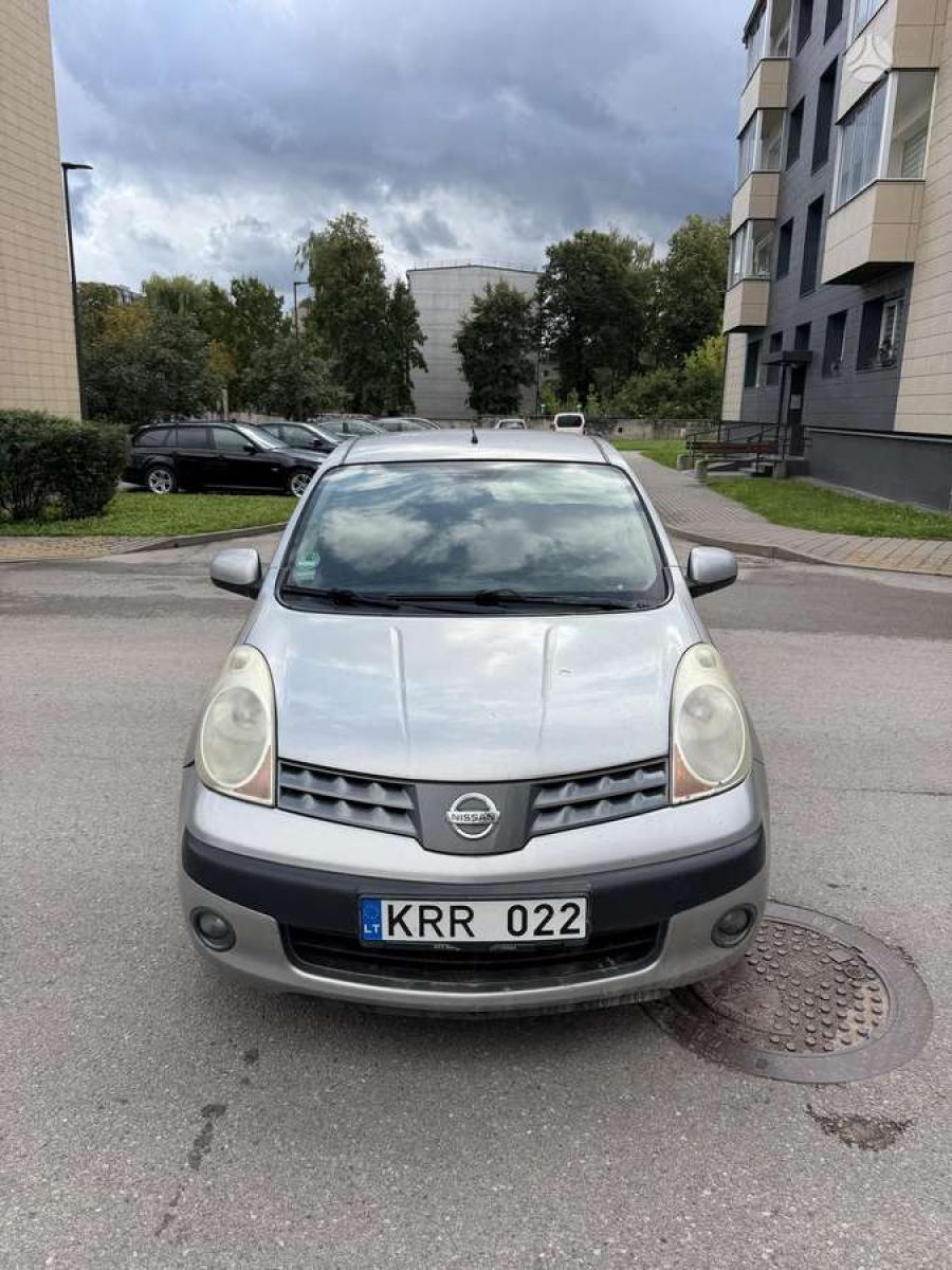 Grey Nissan Note 2006 in Kaunas, with an engine capacity of 1.46 L and mileage of 25 thousand km for 549 €, photo 1 on AUTOMOTO.COM.LV