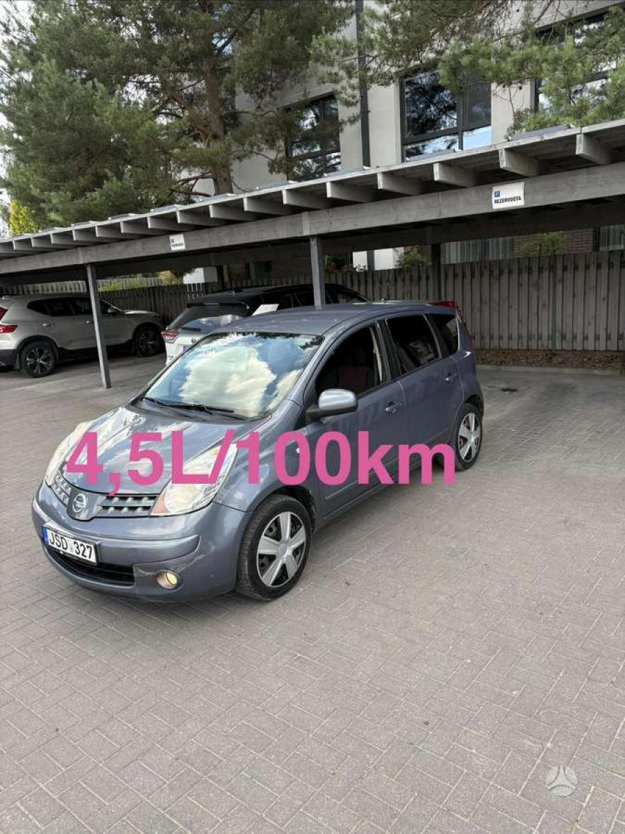 Grey Nissan Note 2008 in Vilnius, with an engine capacity of 1.46 L and mileage of 175 thousand km for 1799 €, photo 1 on AUTOMOTO.COM.LV