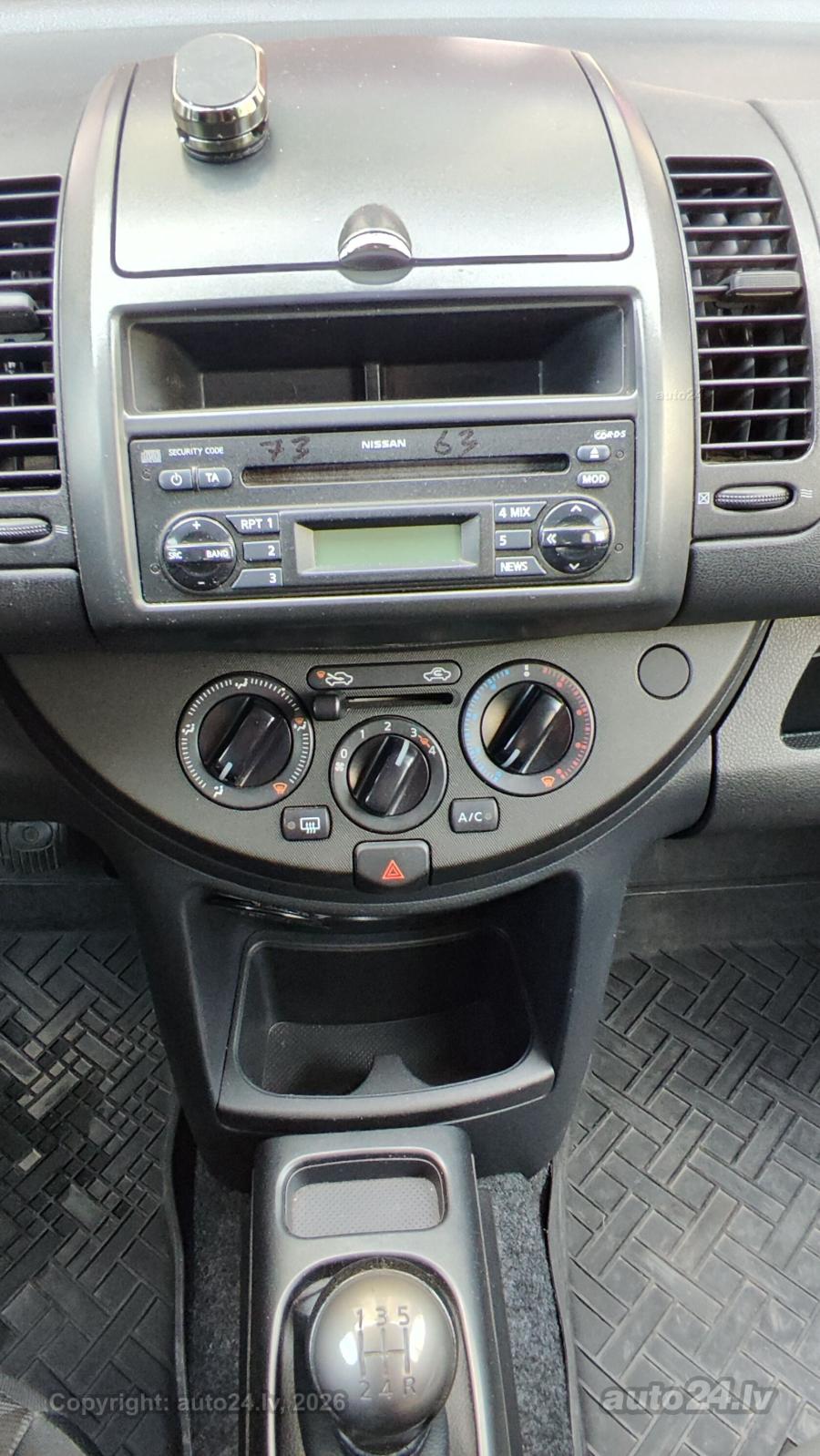 Nissan Note 2007 Tallina, ar dzinēja tilpumu 1.40 L un nobraukumu 141 tūkst. km par 1650 €, foto 6 vietnē AUTOMOTO.COM.LV