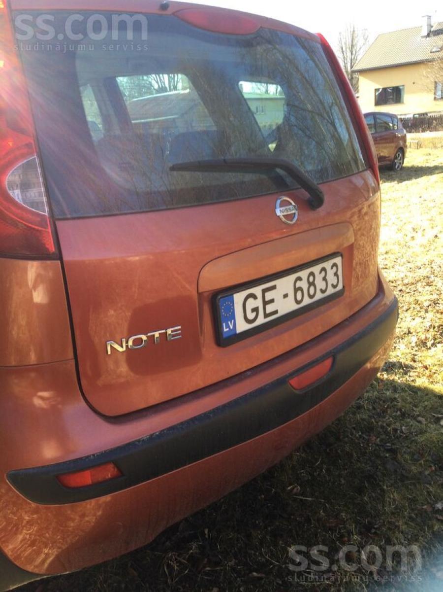 Oranžs Nissan Note 2006 Ogre, ar dzinēja tilpumu 1.40 L un nobraukumu 213 tūkst. km par 1200 €, foto 7 vietnē AUTOMOTO.COM.LV