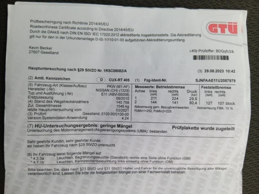 Red Nissan Note 2010 in Riga, with an engine capacity of 1.40 L and mileage of 147 thousand km for 3500 €, photo 10 on AUTOMOTO.COM.LV