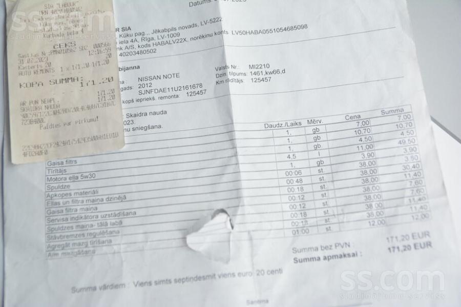 Красный Ниссан Ноут 2012 в Рига, объемом двигателя 1.50 л и пробегом 136 тыс. км за 4200 €, фото 15 на AUTOMOTO.COM.LV