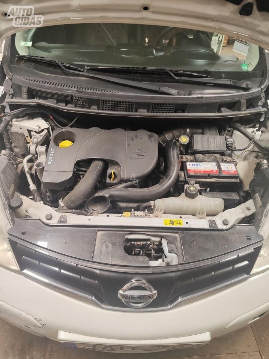 White Nissan Note 2011 in Kaunas, with an engine capacity of 1.50 L and mileage of 247 thousand km for 1500 €, photo 13 on AUTOMOTO.COM.LV