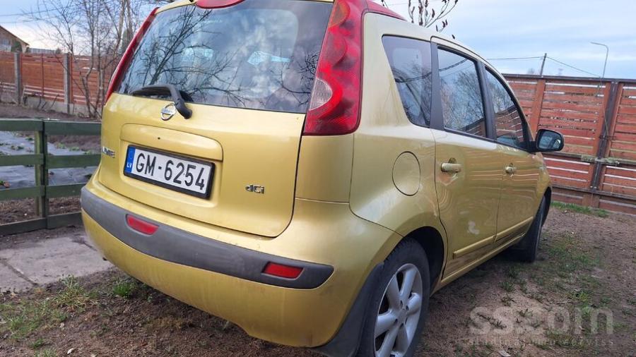 Yellow Nissan Note 2007 in Riga, with an engine capacity of 1.50 L and mileage of 193 thousand km for 990 €, photo 4 on AUTOMOTO.COM.LV