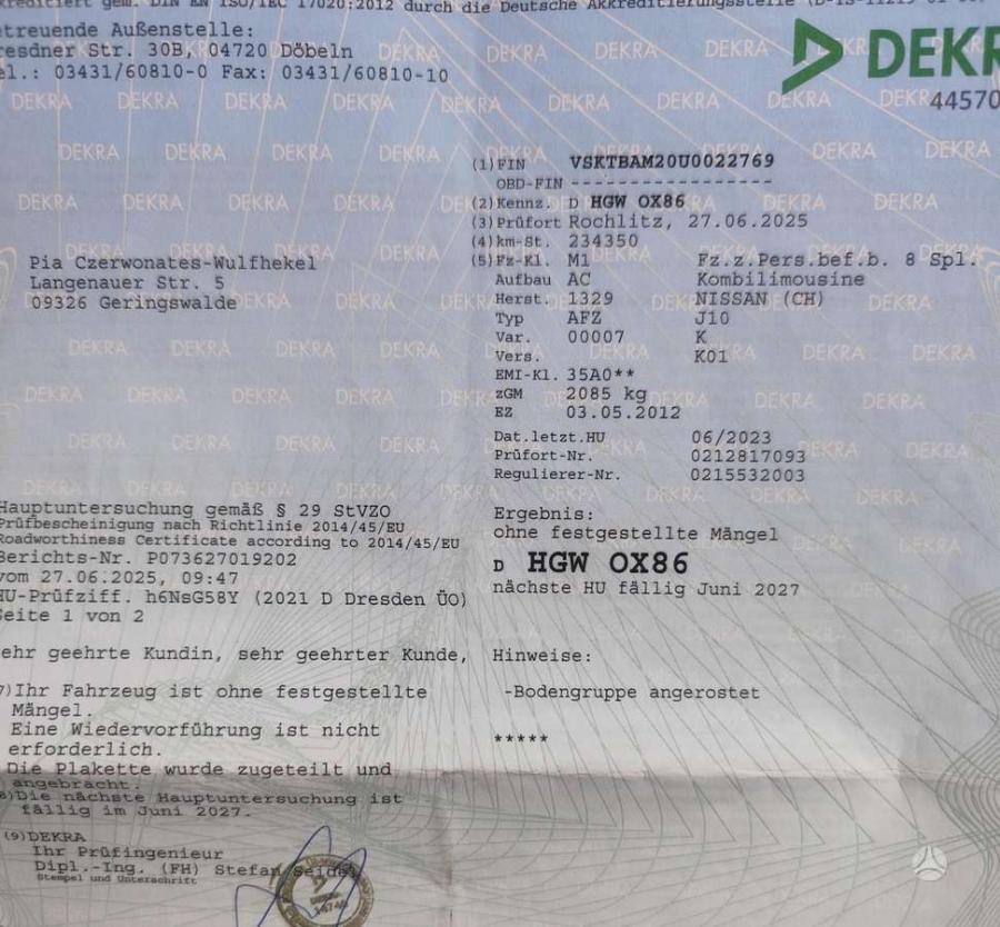 Melns Nissan NV200 2012 Šauļi, ar dzinēja tilpumu 1.50 L un nobraukumu 239 tūkst. km par 5650 €, foto 18 vietnē AUTOMOTO.COM.LV