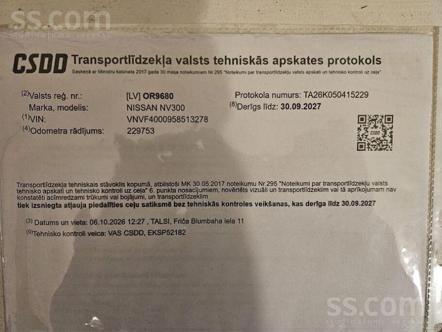 Черный Ниссан NV300 2017 в Талси, объемом двигателя 1.60 л и пробегом 230 тыс. км за 10999 €, фото 15 на AUTOMOTO.COM.LV