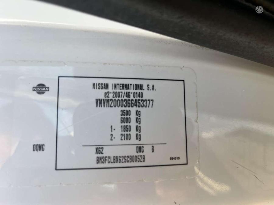 Balts Nissan NV400 2020 Alīta, ar dzinēja tilpumu 2.30 L un nobraukumu 150 tūkst. km par 14999 €, foto 20 vietnē AUTOMOTO.COM.LV
