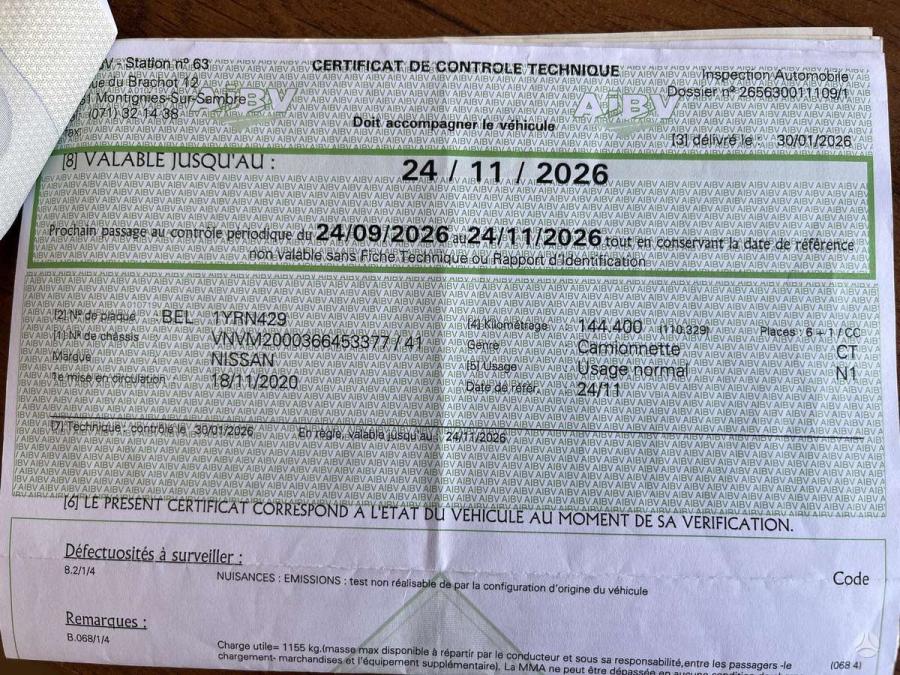 Balts Nissan NV400 2020 Alīta, ar dzinēja tilpumu 2.30 L un nobraukumu 150 tūkst. km par 14999 €, foto 21 vietnē AUTOMOTO.COM.LV