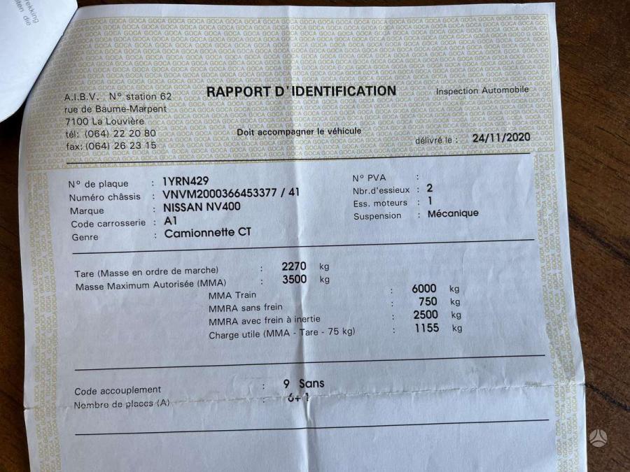 Balts Nissan NV400 2020 Alīta, ar dzinēja tilpumu 2.30 L un nobraukumu 150 tūkst. km par 14999 €, foto 22 vietnē AUTOMOTO.COM.LV