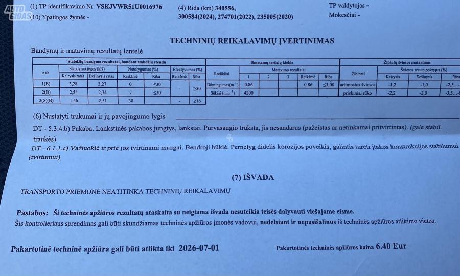 Ниссан Патфайндер 2006 в Пренай, объемом двигателя 2.50 л и пробегом 340 тыс. км за 3250 €, фото 21 на AUTOMOTO.COM.LV