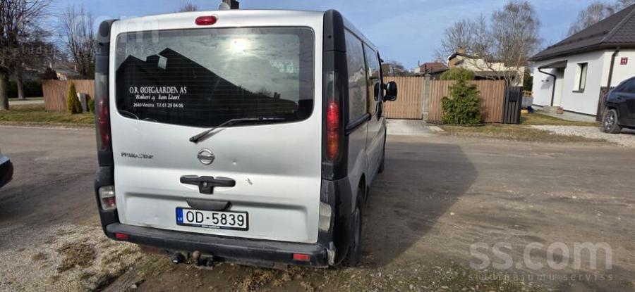 Grey Nissan Primastar 2003 in Jelgava, with an engine capacity of 1.90 L and mileage of 331 thousand km for 2300 €, photo 6 on AUTOMOTO.COM.LV