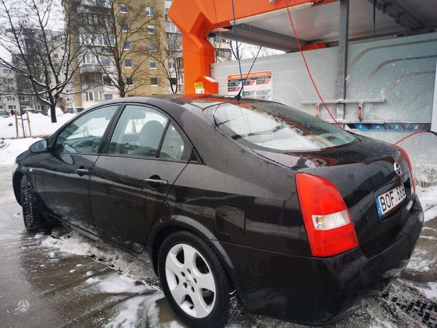 Black Nissan Primera 2006 in Vilnius, with an engine capacity of 1.80 L and mileage of 174 thousand km for 2550 €, photo 4 on AUTOMOTO.COM.LV