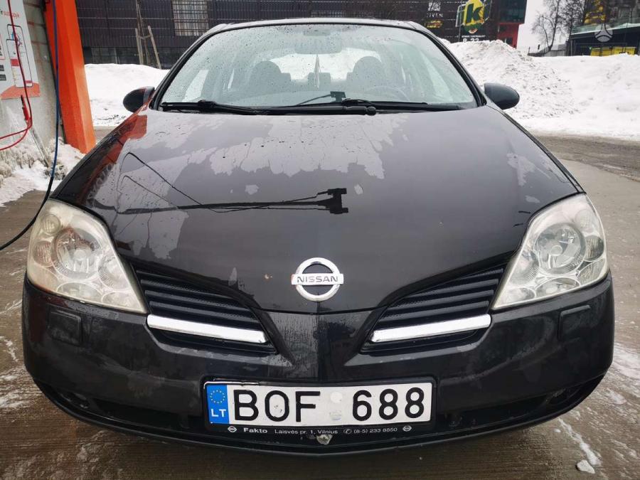 Black Nissan Primera 2006 in Vilnius, with an engine capacity of 1.80 L and mileage of 174 thousand km for 2550 €, photo 6 on AUTOMOTO.COM.LV