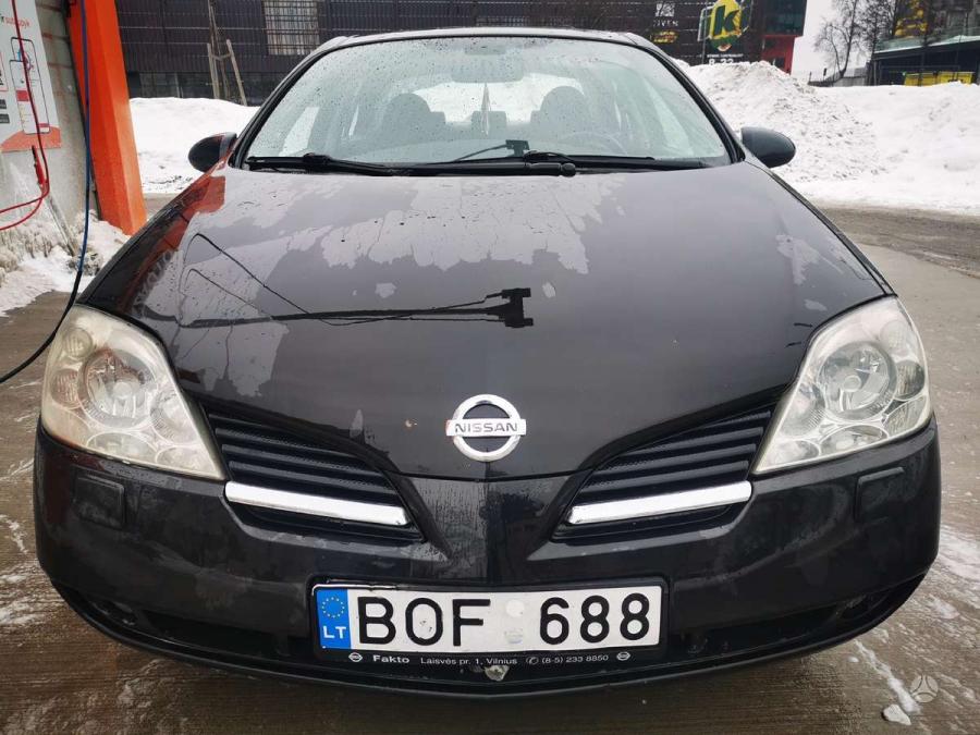 Black Nissan Primera 2006 in Vilnius, with an engine capacity of 1.80 L and mileage of 174 thousand km for 2550 €, photo 11 on AUTOMOTO.COM.LV
