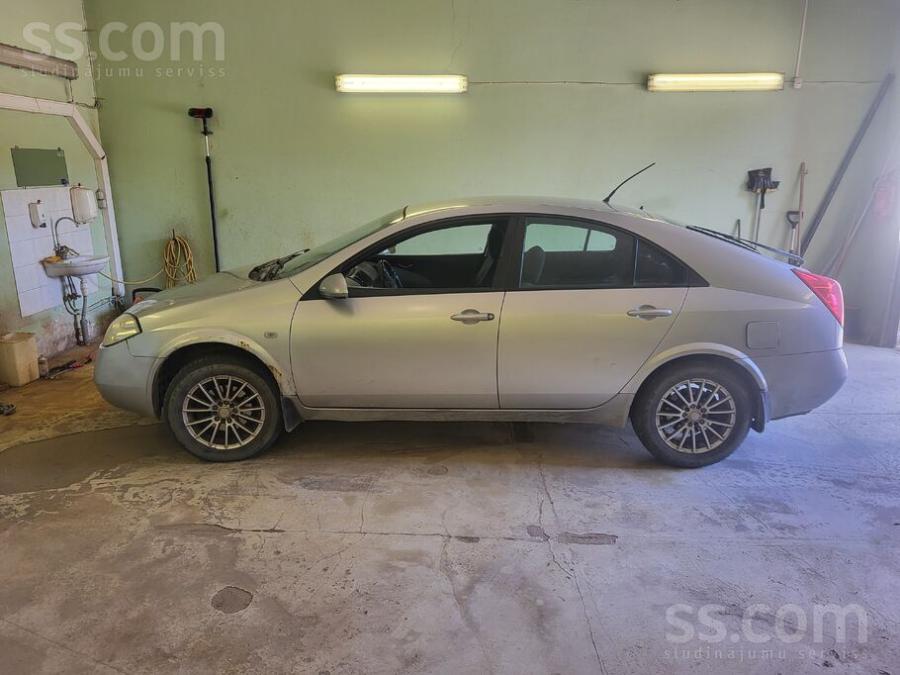 Grey Nissan Primera 2003 in Liepaja, with an engine capacity of 2.00 L and mileage of 260 thousand km for 750 €, photo 1 on AUTOMOTO.COM.LV