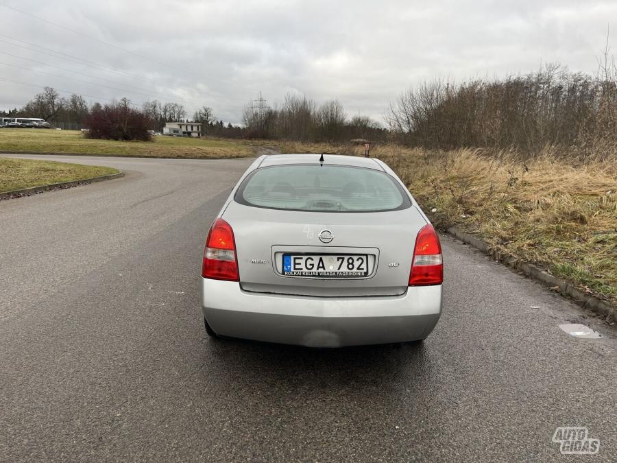Pelēks Nissan Primera 2003 Viļņa, ar dzinēja tilpumu 2.20 L un nobraukumu 341 tūkst. km par 770 €, foto 4 vietnē AUTOMOTO.COM.LV