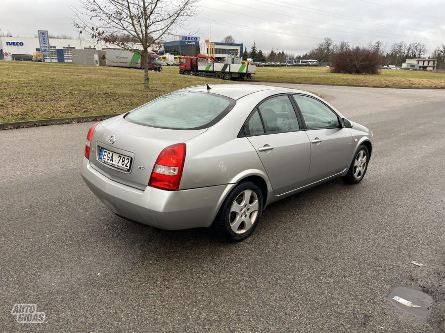 Pelēks Nissan Primera 2003 Viļņa, ar dzinēja tilpumu 2.20 L un nobraukumu 341 tūkst. km par 770 €, foto 5 vietnē AUTOMOTO.COM.LV