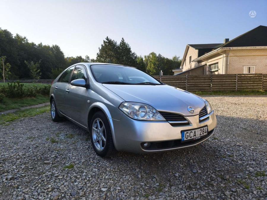 Grey Nissan Primera 2003 in Vilnius, with an engine capacity of 2.20 L and mileage of 255 thousand km for 950 €, photo 1 on AUTOMOTO.COM.LV