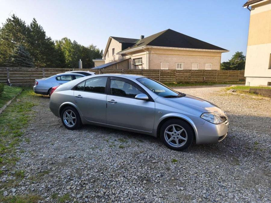 Grey Nissan Primera 2003 in Vilnius, with an engine capacity of 2.20 L and mileage of 255 thousand km for 950 €, photo 3 on AUTOMOTO.COM.LV