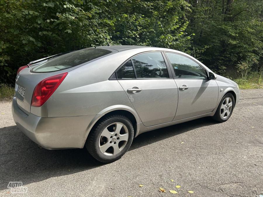 Grey Nissan Primera 2003 in Alytus, with an engine capacity of 2.20 L and mileage of 201 thousand km for 699 €, photo 6 on AUTOMOTO.COM.LV