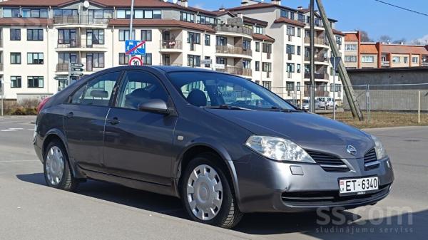 Pelēks Nissan Primera 2004 Jūrmala, ar dzinēja tilpumu 1.80 L un nobraukumu 188 tūkst. km par 1990 €, foto 1 vietnē AUTOMOTO.COM.LV