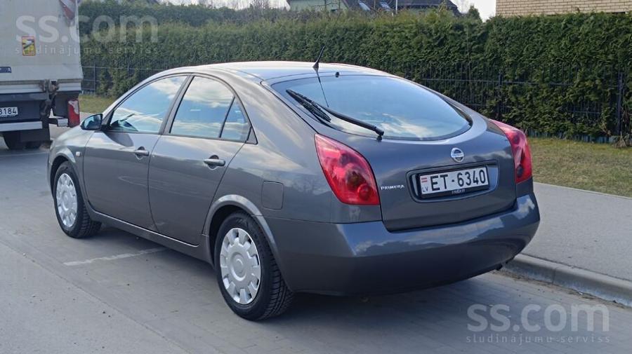 Grey Nissan Primera 2004 in Jurmala, with an engine capacity of 1.80 L and mileage of 188 thousand km for 1990 €, photo 3 on AUTOMOTO.COM.LV