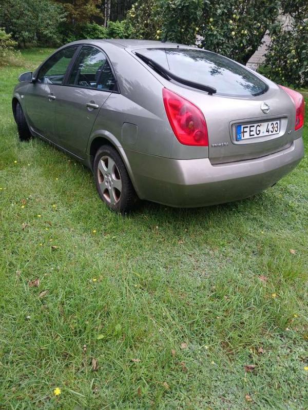 Nissan Primera 2004 in Salcininkai on AUTOMOTO.COM.LV Grey Nissan Primera 2004 in Salcininkai, with an engine capacity of 2.18 L and mileage of 300 thousand km for 750 €, photo 6 on AUTOMOTO.COM.LV