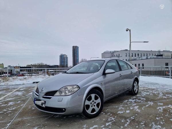 Grey Nissan Primera 2005 in Vilnius, with an engine capacity of 1.87 L and mileage of 289 thousand km for 1450 €, photo 1 on AUTOMOTO.COM.LV