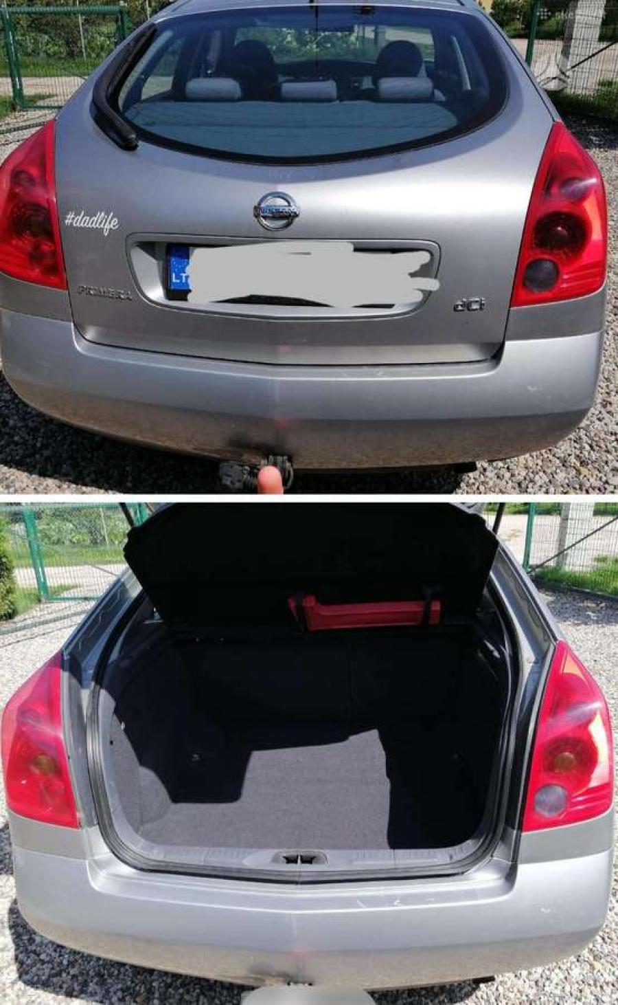 Pelēks Nissan Primera 2005 Viļņa, ar dzinēja tilpumu 1.87 L un nobraukumu 268 tūkst. km par 1100 €, foto 4 vietnē AUTOMOTO.COM.LV