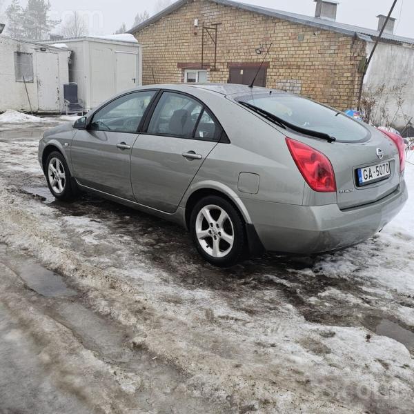 Pelēks Nissan Primera 2006 Ogre, ar dzinēja tilpumu 1.80 L un nobraukumu 321 tūkst. km par 1500 €, foto 1 vietnē AUTOMOTO.COM.LV