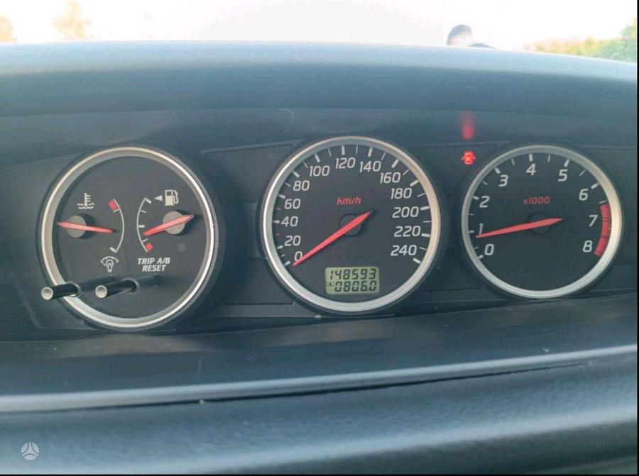 Pelēks Nissan Primera 2003 Viļņa, ar dzinēja tilpumu 1.80 L un nobraukumu 149 tūkst. km par 1250 €, foto 7 vietnē AUTOMOTO.COM.LV