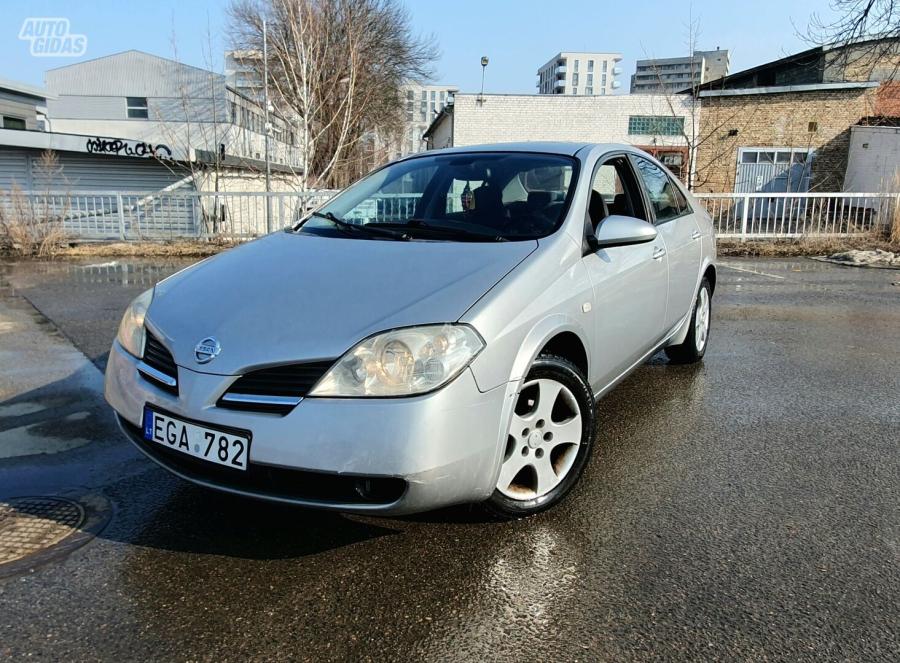 Pelēks Nissan Primera 2004 Viļņa, ar dzinēja tilpumu 2.20 L un nobraukumu 300 tūkst. km par 790 €, foto 1 vietnē AUTOMOTO.COM.LV