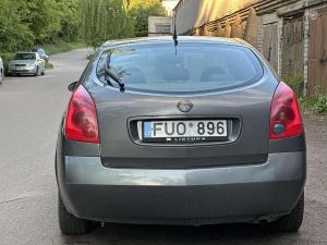 Pelēks Nissan Primera 2003 Viļņa, ar dzinēja tilpumu 2.18 L un nobraukumu 316 tūkst. km par 900 €, foto 4 vietnē AUTOMOTO.COM.LV