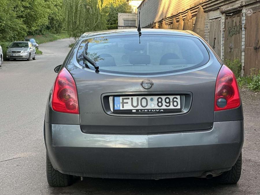 Pelēks Nissan Primera 2003 Viļņa, ar dzinēja tilpumu 2.18 L un nobraukumu 316 tūkst. km par 900 €, foto 4 vietnē AUTOMOTO.COM.LV