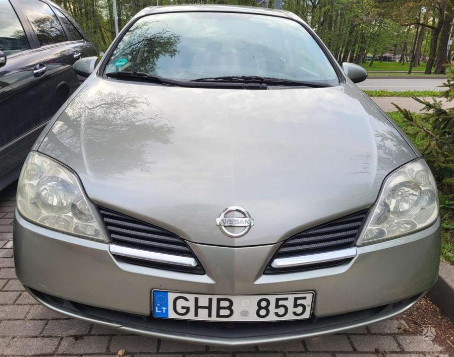 Grey Nissan Primera 2005 in Klaipeda, with an engine capacity of 1.87 L and mileage of 268 thousand km for 1200 €, photo 1 on AUTOMOTO.COM.LV