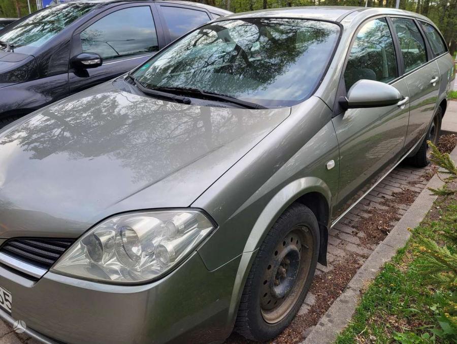 Grey Nissan Primera 2005 in Klaipeda, with an engine capacity of 1.87 L and mileage of 268 thousand km for 1200 €, photo 3 on AUTOMOTO.COM.LV