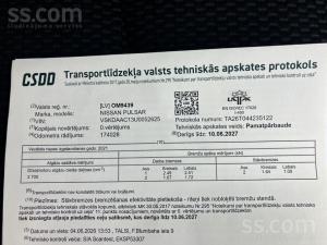 Синий Ниссан Пульсар 2016 в Талси, объемом двигателя 1.50 л и пробегом 174 тыс. км за 6500 €, фото 17 на AUTOMOTO.COM.LV