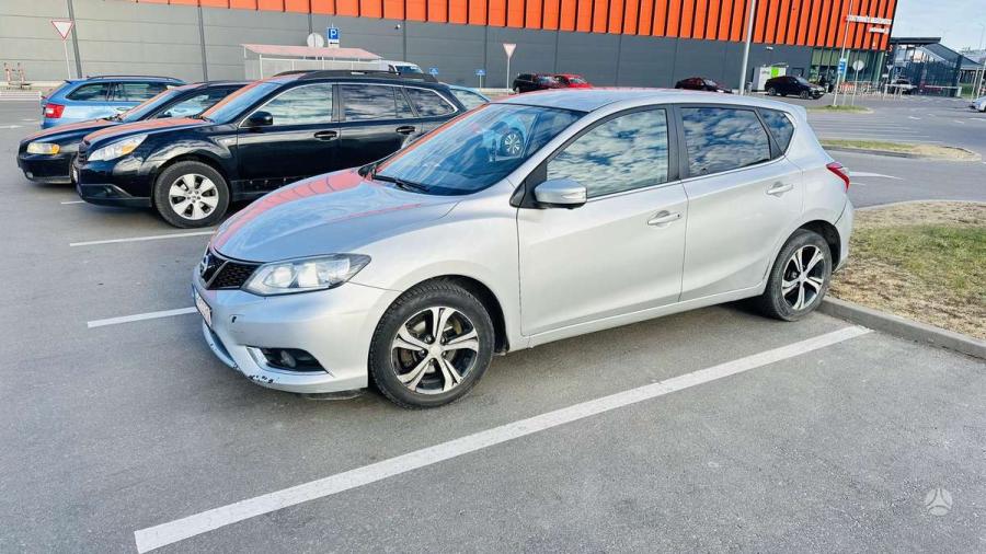 Pelēks Nissan Pulsar 2017 Viļņa, ar dzinēja tilpumu 1.46 L un nobraukumu 200 tūkst. km par 4550 €, foto 1 vietnē AUTOMOTO.COM.LV