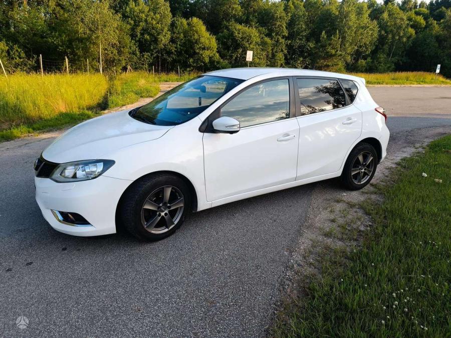 White Nissan Pulsar 2016 in Siauliai, with an engine capacity of 1.20 L and mileage of 97 thousand km for 5100 €, photo 1 on AUTOMOTO.COM.LV