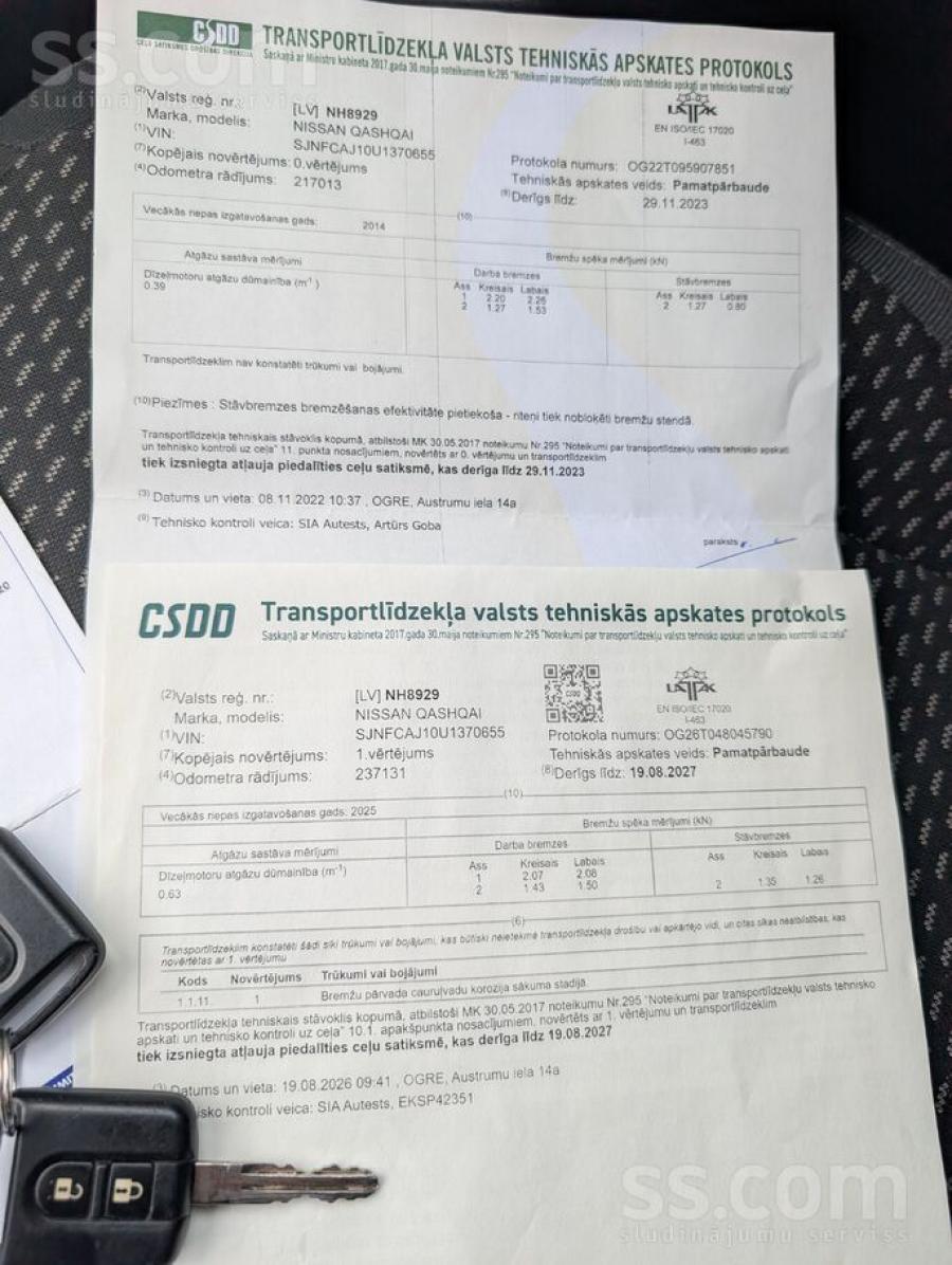 Black Nissan Qashqai 2009 in Riga, with an engine capacity of 1.50 L and mileage of 230 thousand km for 3800 €, photo 31 on AUTOMOTO.COM.LV