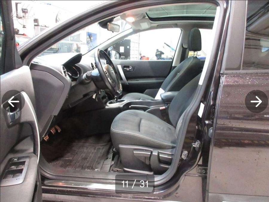 Black Nissan Qashqai 2011 in Jurbarkas, with an engine capacity of 1.46 L and mileage of 180 thousand km for 4950 €, photo 14 on AUTOMOTO.COM.LV