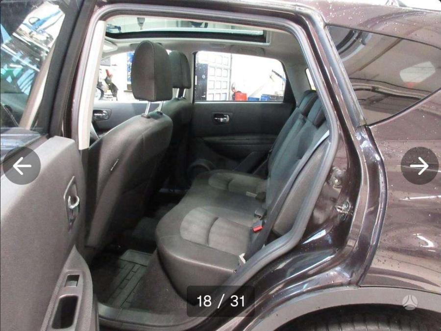 Black Nissan Qashqai 2011 in Jurbarkas, with an engine capacity of 1.46 L and mileage of 180 thousand km for 4950 €, photo 18 on AUTOMOTO.COM.LV