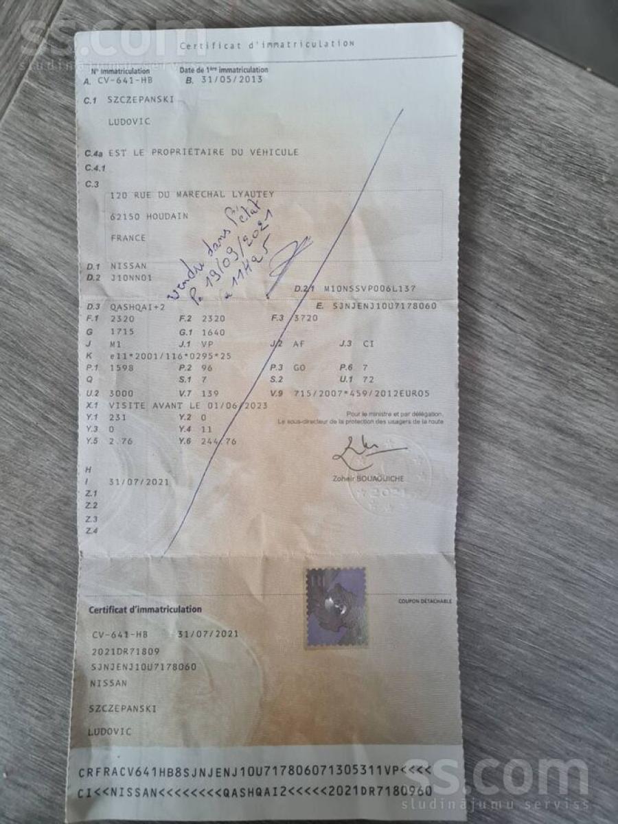Черный Ниссан Кашкай 2013 в Даугавпилс, объемом двигателя 1.60 л и пробегом 256 тыс. км за 4350 €, фото 15 на AUTOMOTO.COM.LV