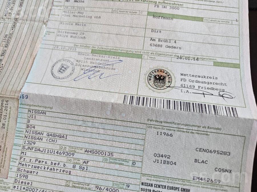 Черный Ниссан Кашкай 2015 в Екабпилс, объемом двигателя 1.60 л и пробегом 203 тыс. км за 9490 €, фото 36 на AUTOMOTO.COM.LV