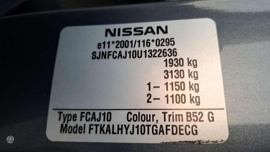 Blue Nissan Qashqai 2008 in Taurage, with an engine capacity of 1.46 L and mileage of 172 thousand km for 3300 €, photo 14 on AUTOMOTO.COM.LV