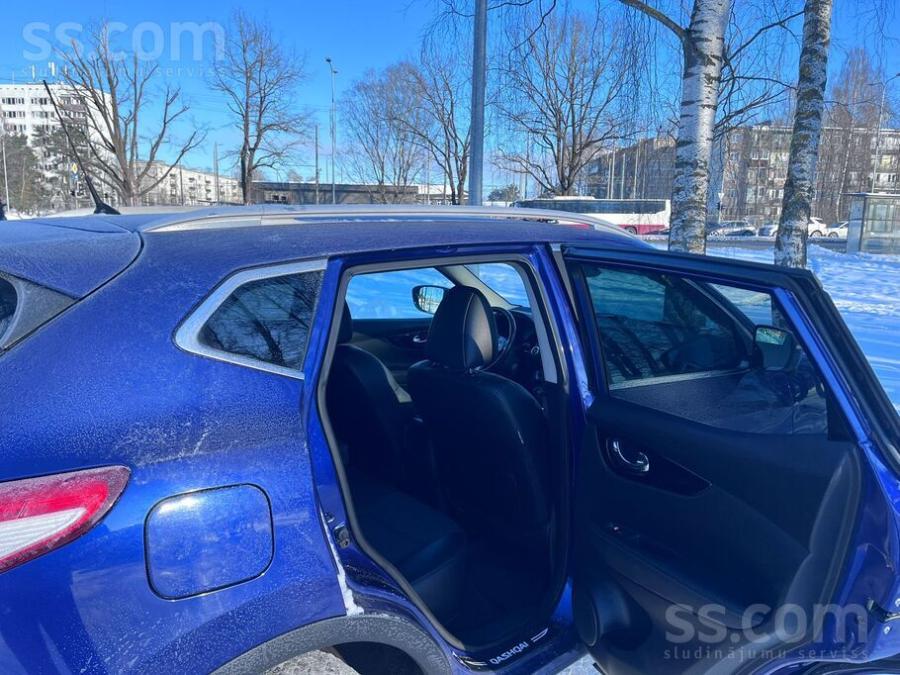 Blue Nissan Qashqai 2015 in Riga, with an engine capacity of 1.20 L and mileage of 186 thousand km for 7390 €, photo 9 on AUTOMOTO.COM.LV