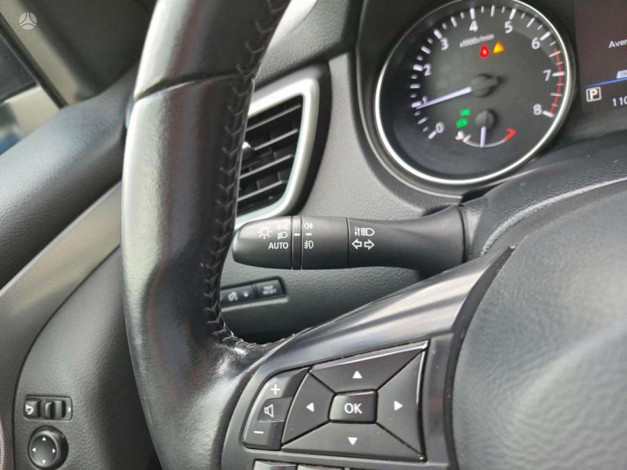 Blue Nissan Qashqai 2019 in Vilnius, with an engine capacity of 1.33 L and mileage of 110 thousand km for 14500 €, photo 17 on AUTOMOTO.COM.LV