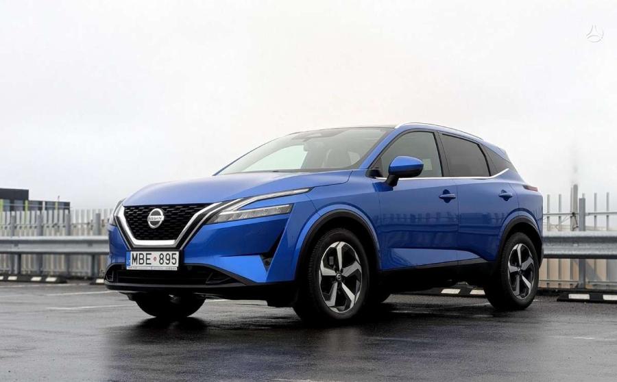 Blue Nissan Qashqai 2021 in Vilnius, with an engine capacity of 1.33 L and mileage of 112 thousand km for 17800 €, photo 4 on AUTOMOTO.COM.LV
