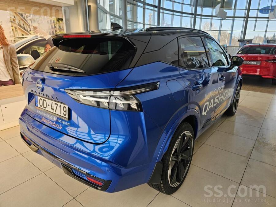 Blue Nissan Qashqai 2025 in Liepaja, with an engine capacity of 1.30 L and mileage of 4 thousand km for 32030 €, photo 5 on AUTOMOTO.COM.LV